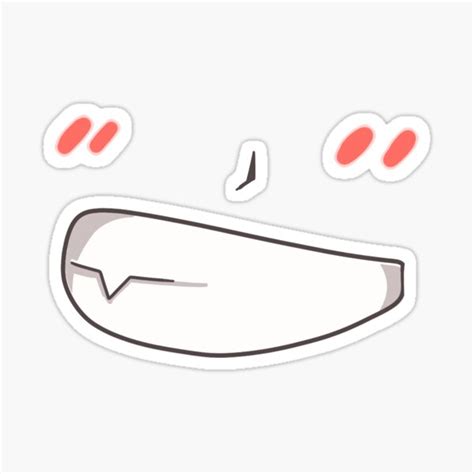Kawaii Anime Grin Sticker For Sale By Boobs Redbubble