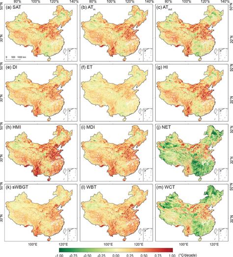 Spatial Distributions Of The Linear Trends Unit • C Per Decade In