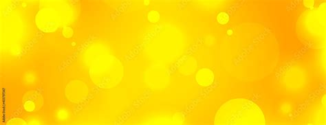 Beautiful Yellow Background With Bokeh Light Effect Stock Vector