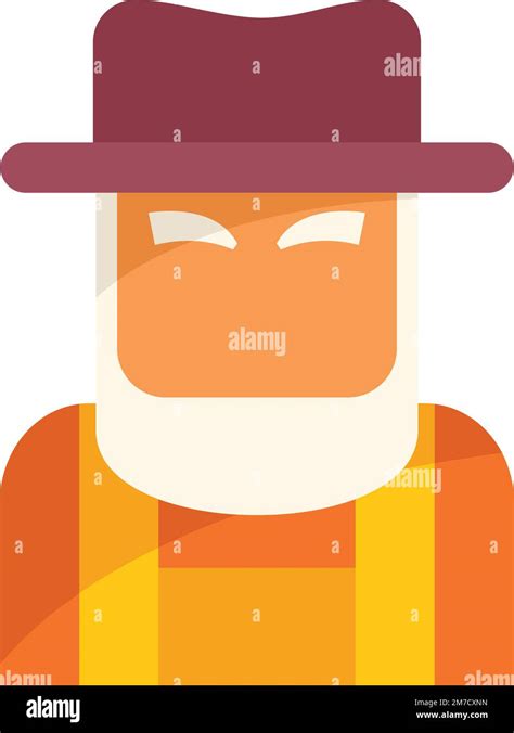 Old Adult Icon Flat Vector Generation Age Human Stage Isolated Stock