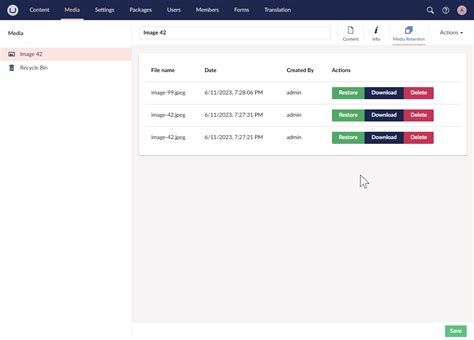 Media Retention Umbraco Marketplace