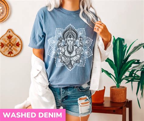 Ganesha T Shirt Ganesh Mandala Shirt Indian Spiritual Boho Top Hindu