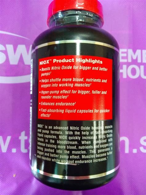 Nutrex Niox 120 Capsules Health And Nutrition Health Supplements