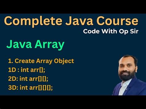 Java Create Array Object D Array D Array D Arary In Hindi YouTube