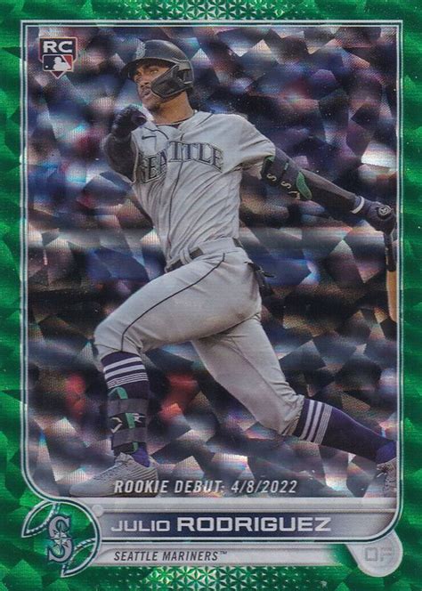 Julio Rodriguez 2022 Topps Update Us97 Rookie Debut Green Foil 499