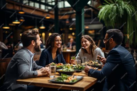 Premium Ai Image Coworkers Unite For Shared Lunch Break Generative Ai