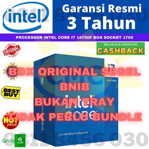 Jual Processor Intel Core I7 14700f 21 Ghz Box Socket 1700 Di Seller