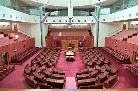 Australian Senate Inside Australia Parliament House In Canberra