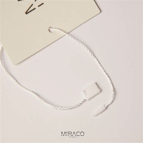 White Nylon String Hang Tag Strings Secure Attachments For Clothes More Loop Fasteners