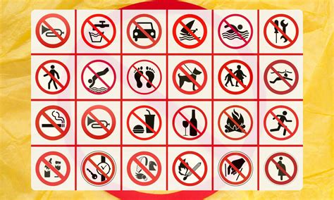 60 Prohibition Signs Their Meanings And Key Features