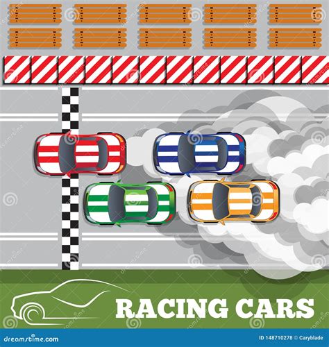 Coches de competici n ilustración del vector Ilustración de corredor