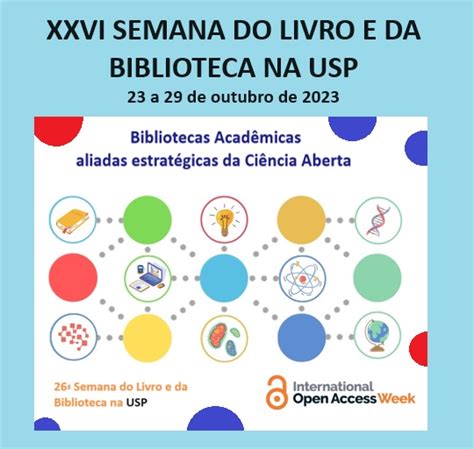 Programação Da Xxvi Semana Do Livro E Da Biblioteca Na Usp 23 A 29 De