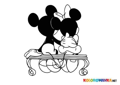 Myszka Miki Kolorowanka Walentykowa Kolorowanki Do Druku