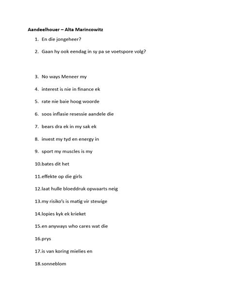 Aandeelhouer Gedig Pdf