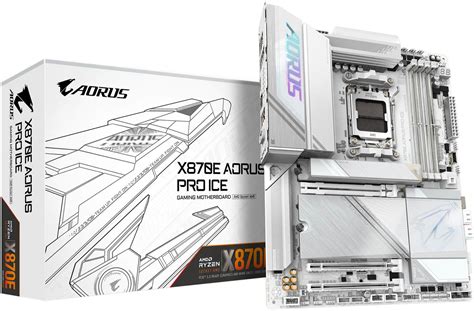 Gigabyte X870e Aorus Pro Ice Socket Am5 Amd X870 Atx Ddr5 Wi Fi 7