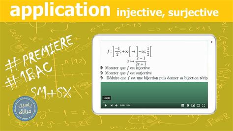 Application Injective Surjective Bijective Exercice Youtube