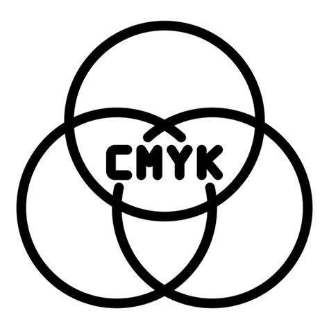 Cmyk プリンター アイコン白い背景で隔離の Web デザインの概要 Cmyk プリンター ベクトル アイコン Premiumベクトル素材