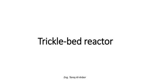 Trickle Bed Reactor Pptx
