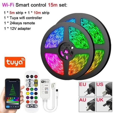 BANDE LED 15M WIFI Smart EU Bande Lumineuse LED Intelligente Tuya