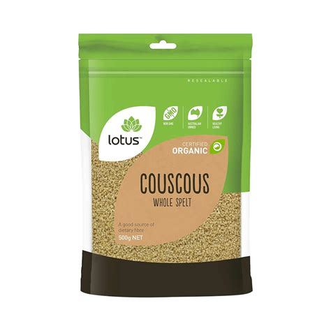 Lotus Couscous Whole Spelt Organic 500g Eco Traders Australia