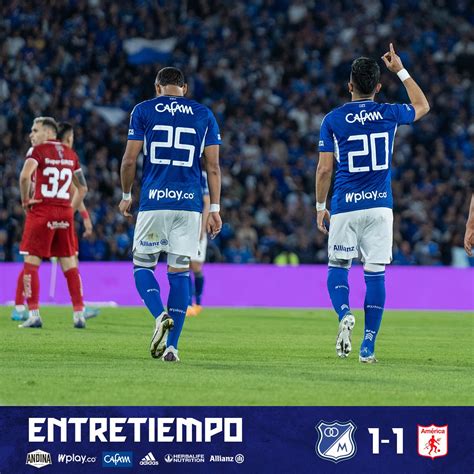 Millonarios Fc On Twitter ⏱️ 45 ¡termina La Primera Parte En El