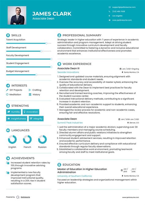 10 Associate Dean Resume Samples And Templates For 2025