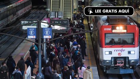 Muere una persona arrollada por un tren en una estación de Cercanías de