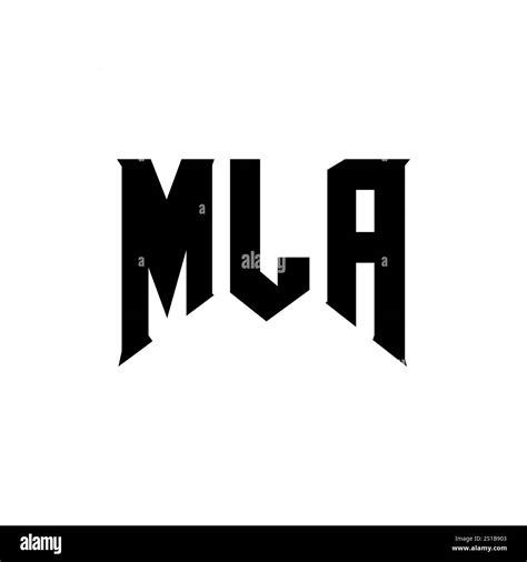 MLA Letter Logo Design For Technology Company MLA Logo Design Black And White Color Combination