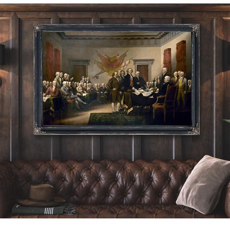 Declaration Of Independence Print Vintage Patriotic Wall Art Founding