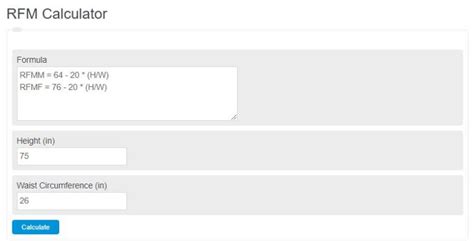 Rfm Calculator Relative Fat Mass Calculator Academy
