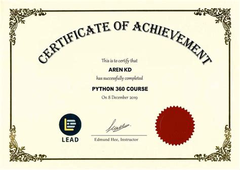 Python 360 Certification Program Lead