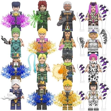 Jp ブロックおもちゃ ジョジョの奇妙な冒険 8種類セット Jojo 空条承太郎 東方仗助 ジョルノ・ジョバァーナ