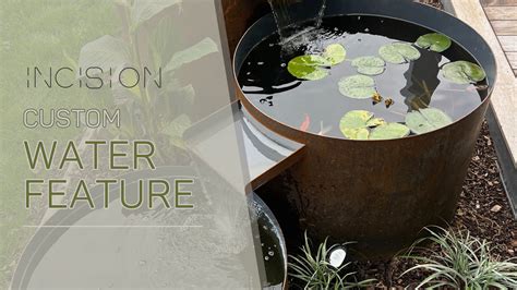 Custom Water Feature Corten Steel Incision