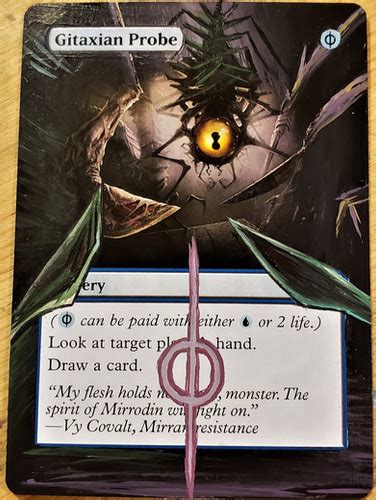 Gitaxian Probe Full Art Altered Mtg Rypie Mtg Alters