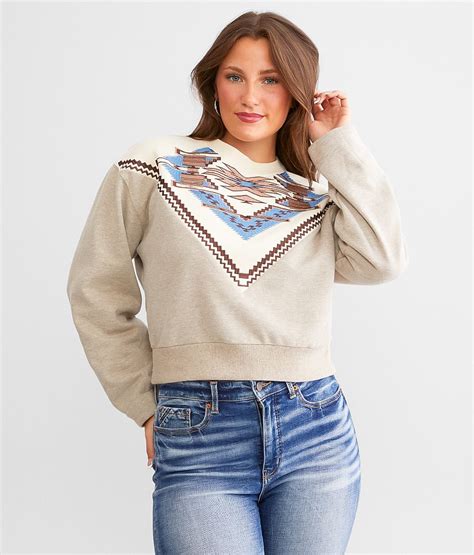 Ariat Chimayo Pullover Womens Sweatshirts In Brindle Buckle