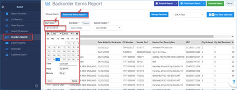 Backorder Items Report