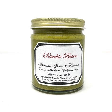 Pistachio Butter 8 Oz Gourmet Jams And Jellies In Mendocino California