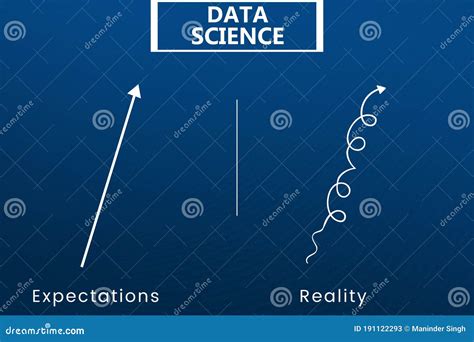 Data Science Expectations Vs Reality Stock Illustration Illustration
