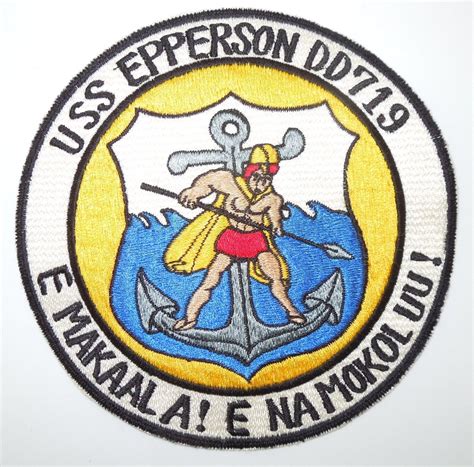 Original Us Navy Vietnam War Uss Epperson Dd 719 Patch H55 4686896583