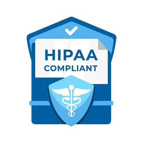 Hipaa Compliant Badge Symbolizing Adherence To Health Information
