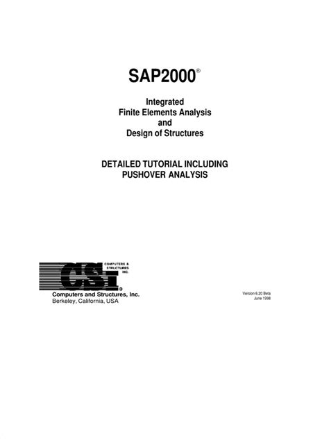 Dokumen Tips Sap2000 Detailed Tutorial Including Pushover Analysis Pdf