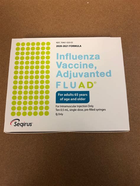 Rx Item Fluad Seqirus Tiv In Pfs 10 Pk 5ml Syringe 2020 21 By Sequiris 65