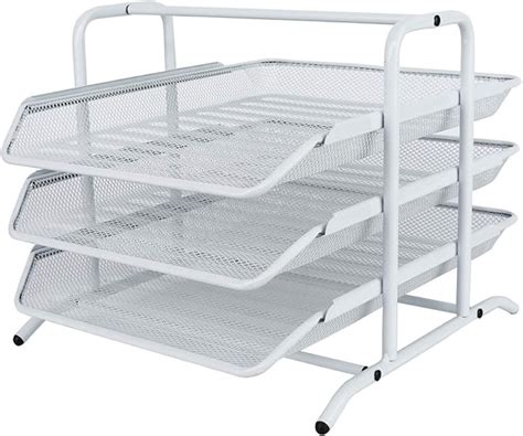 Easypag 3 Tier A4 Mesh In Tray Office Desk Tidy File Holder Document