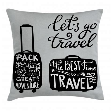 Ambesonne Adventure Throw Pillow Cushion Cover Packing The Bags And