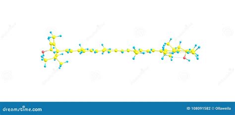Lutein Molecular Structure Isolated On White Royalty Free Illustration