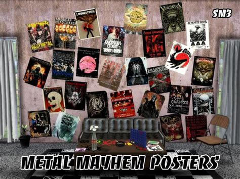 25 Sm3 Metal Mayhem Band Posters Savagemagician3 In 2024 Sims