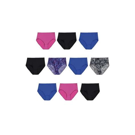 Hanes Womens Cool Comfort Microfiber Brief Underwear 10 Pack