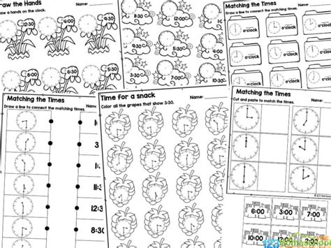 Telling Time Kindergarten Clock Worksheets By Beth Gorden Tpt