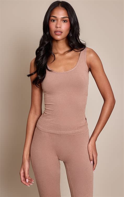 Tall Plt Mocha Soft Cotton Vest Top Tall Plt Ksa