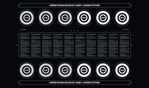 Automated Target Tracking System Sci Fi Hud Interface Templet Design